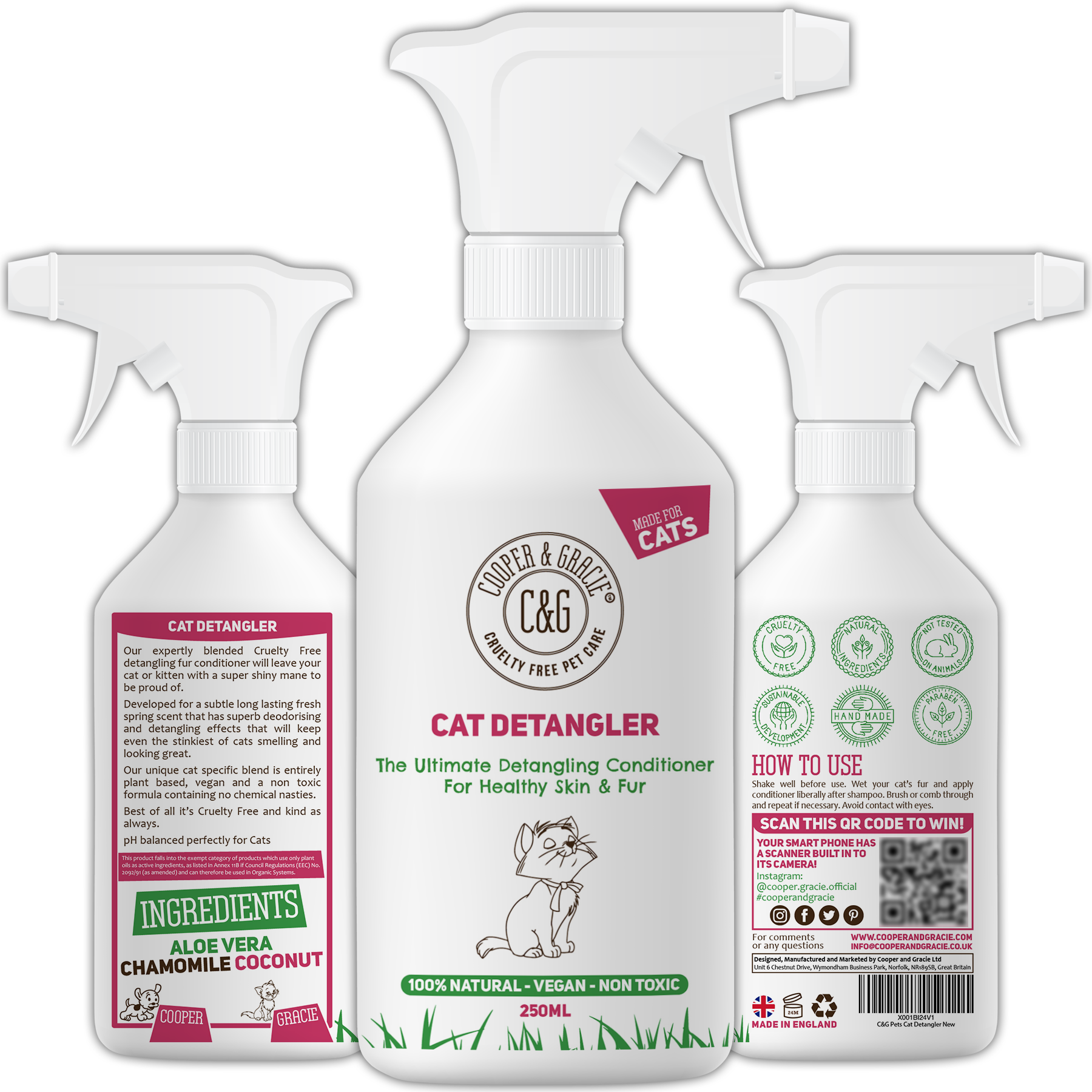 Cat Detangler Spray | 100% Natural | Cooper & Gracie