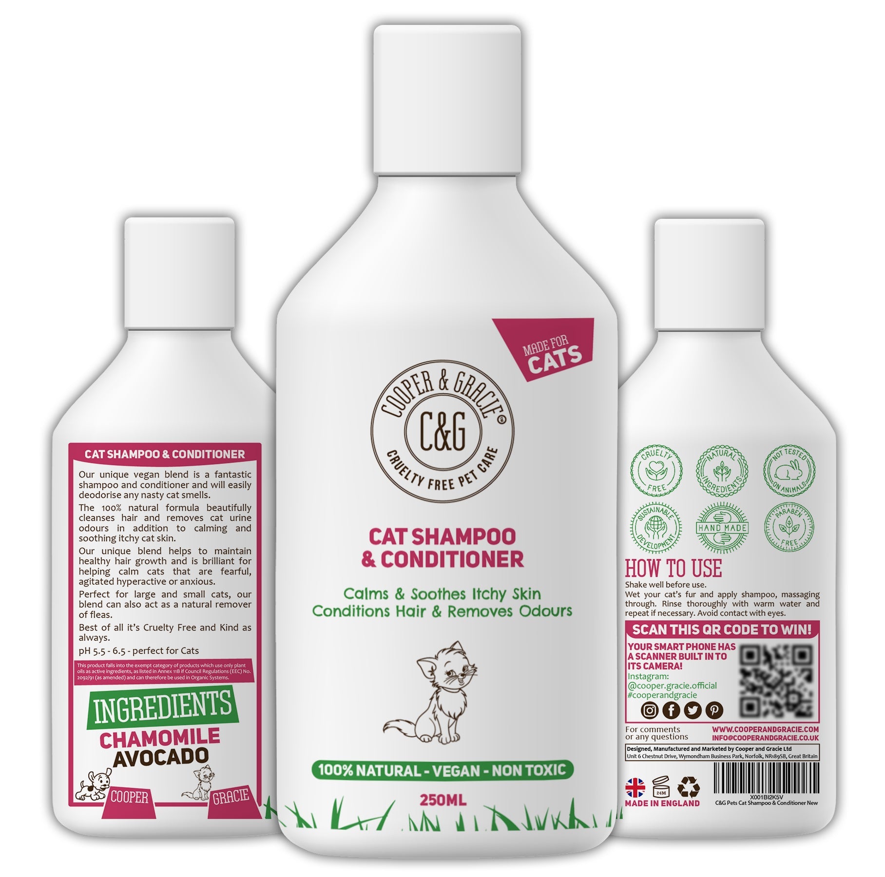 Cat Shampoo & Conditioner | Sensitive Skin | Cooper & Gracie