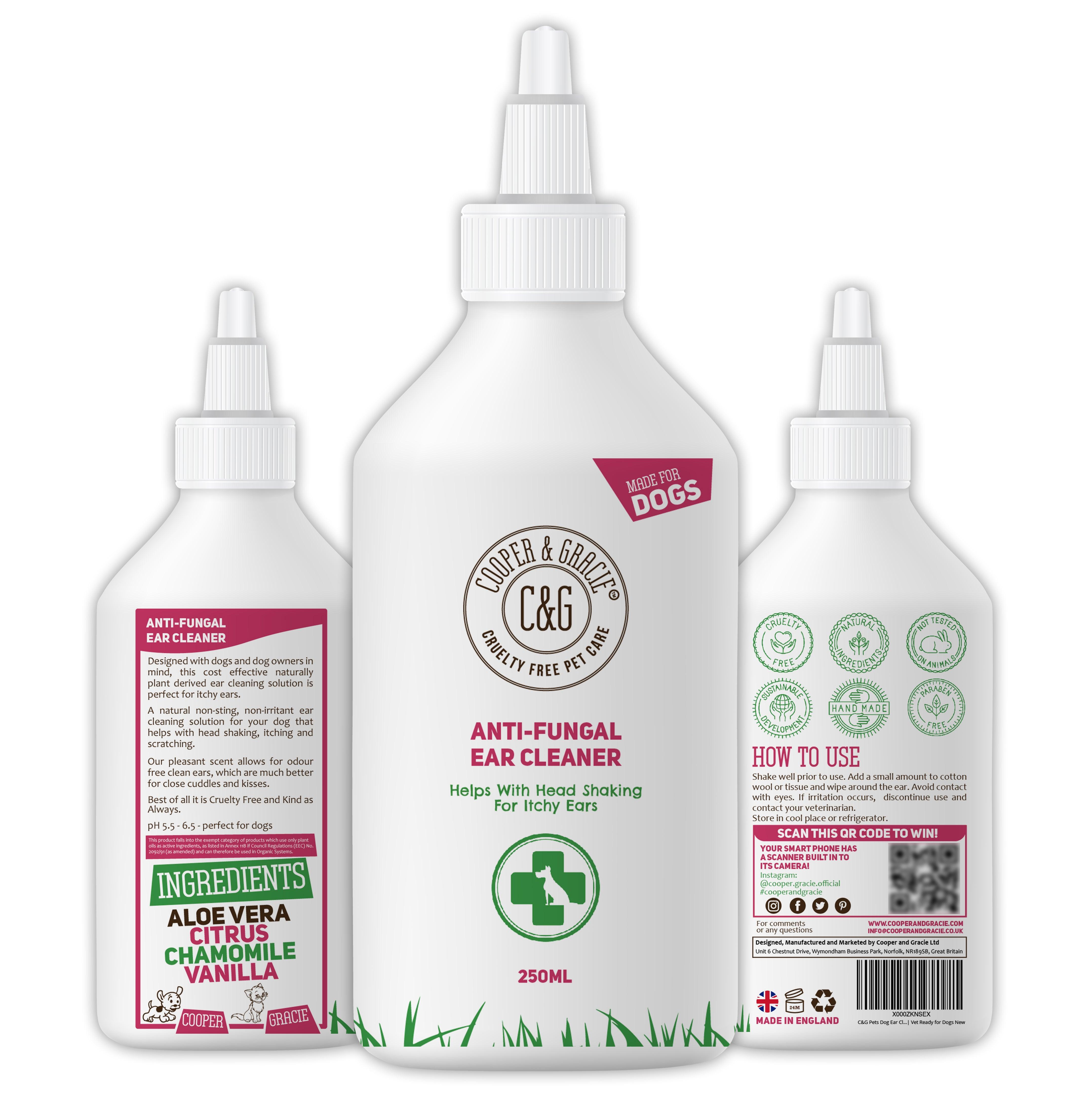 Dog Ear Cleaner | Antibacterial Ear Wash | Cooper and Gracie