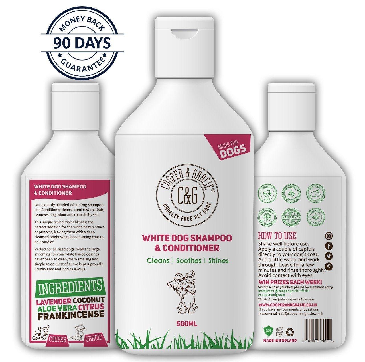 White Dog Shampoo and Conditioner | Cooper and Gracie